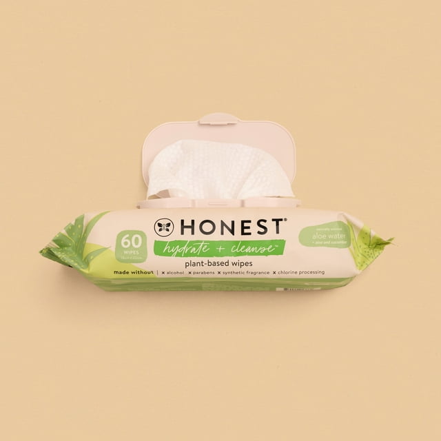 The Honest Company Hydrate + Cleanse, Benefit Wipes, 60 Count (Select ...