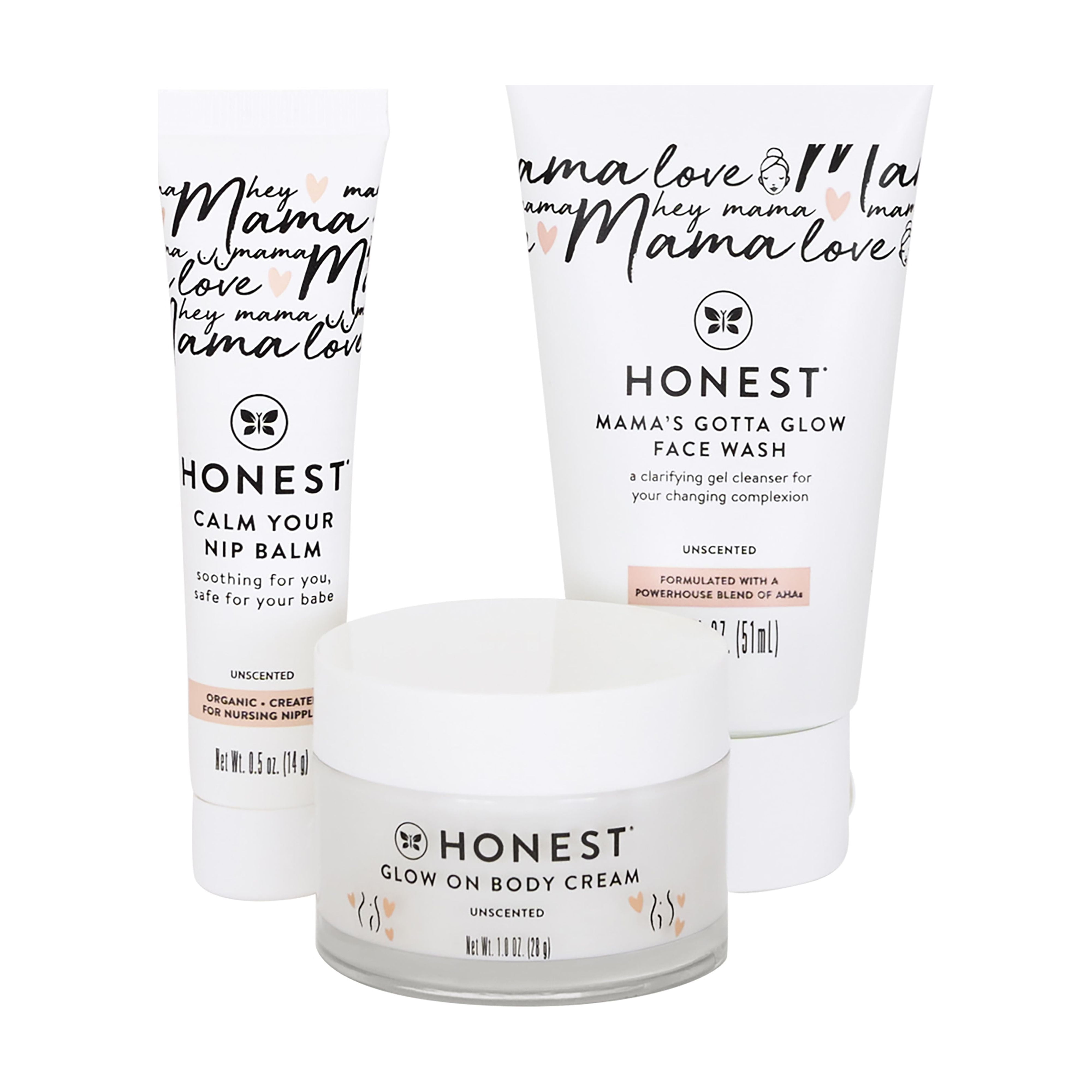 Honest New Mama Care Essentials Gift Set with Nip Balm, Body Firming ...