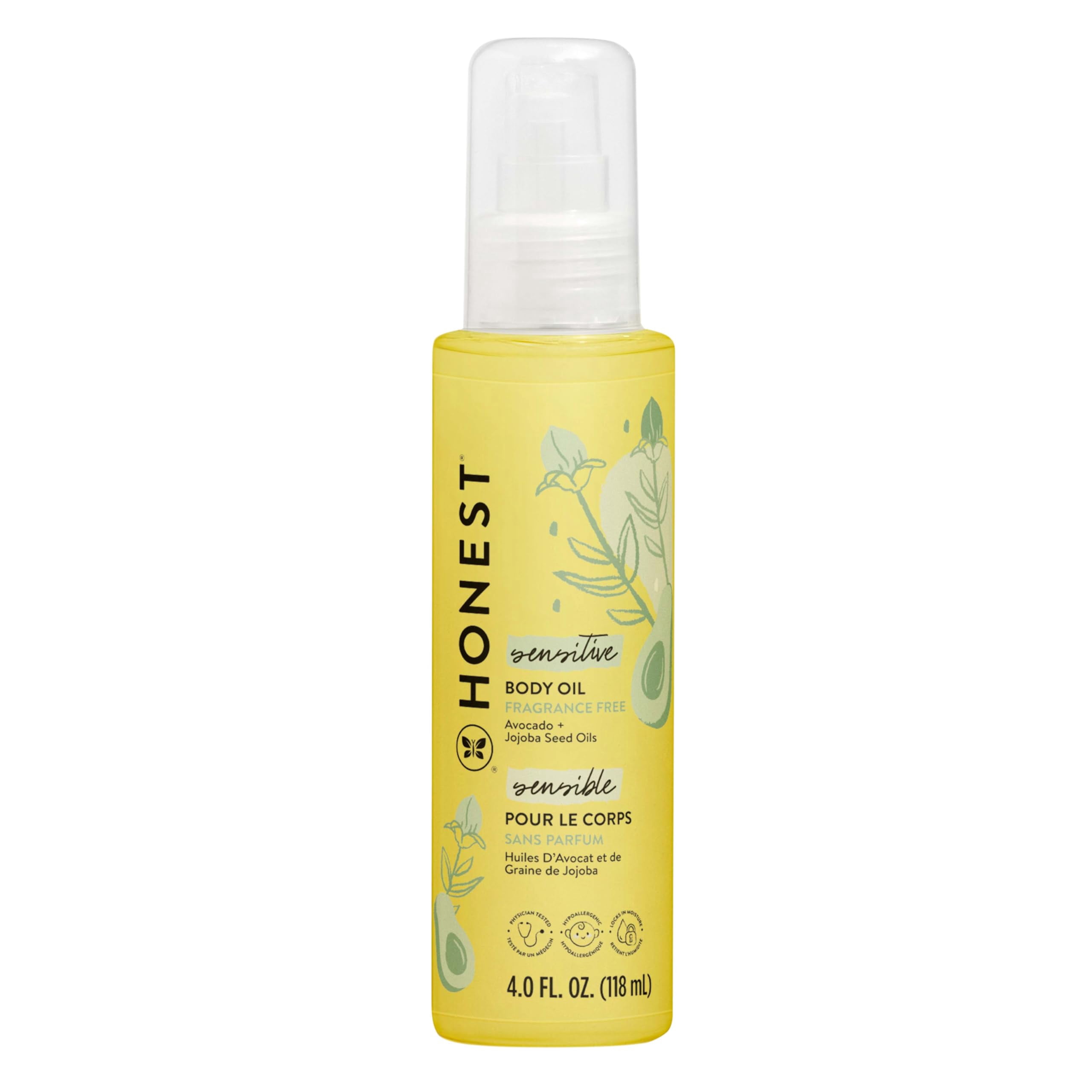 Honest Organic Body Oil, Baby Massage, Olive Skin, Fragrance Free ...