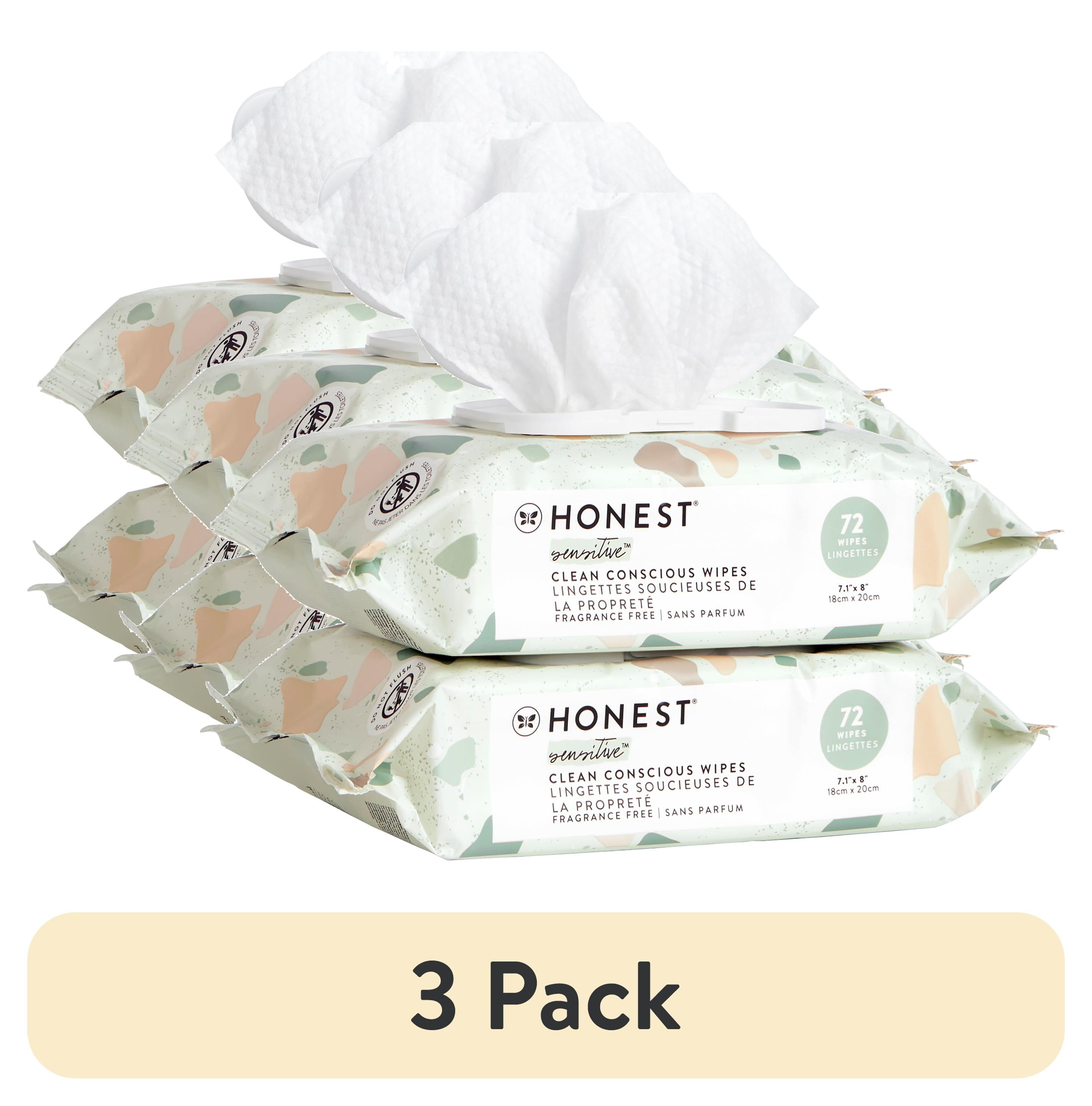(3 pack) The Honest Company, Plant-Based Baby Wipes, Fragrance-Free ...