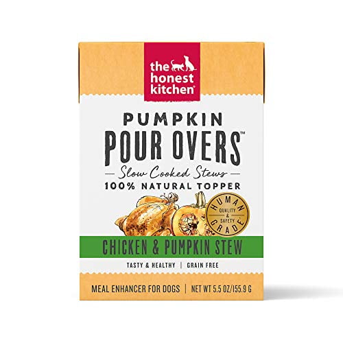 The Honest Kitchen Pumpkin Pour OVERS Wet Toppers for Dogs (12 pack), 5 ...