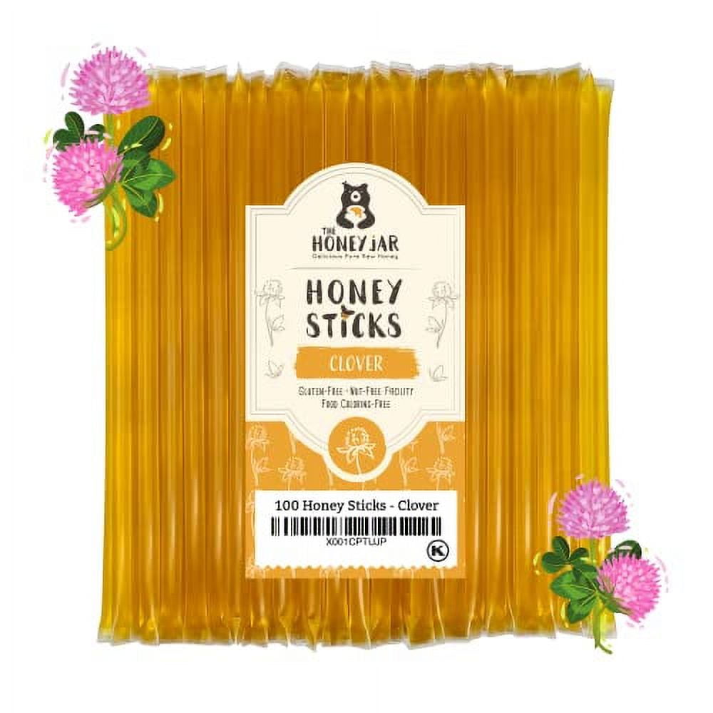 The Honey Jar Plain Raw Sticks - Pure Straws For Tea, Coffee, or a ...