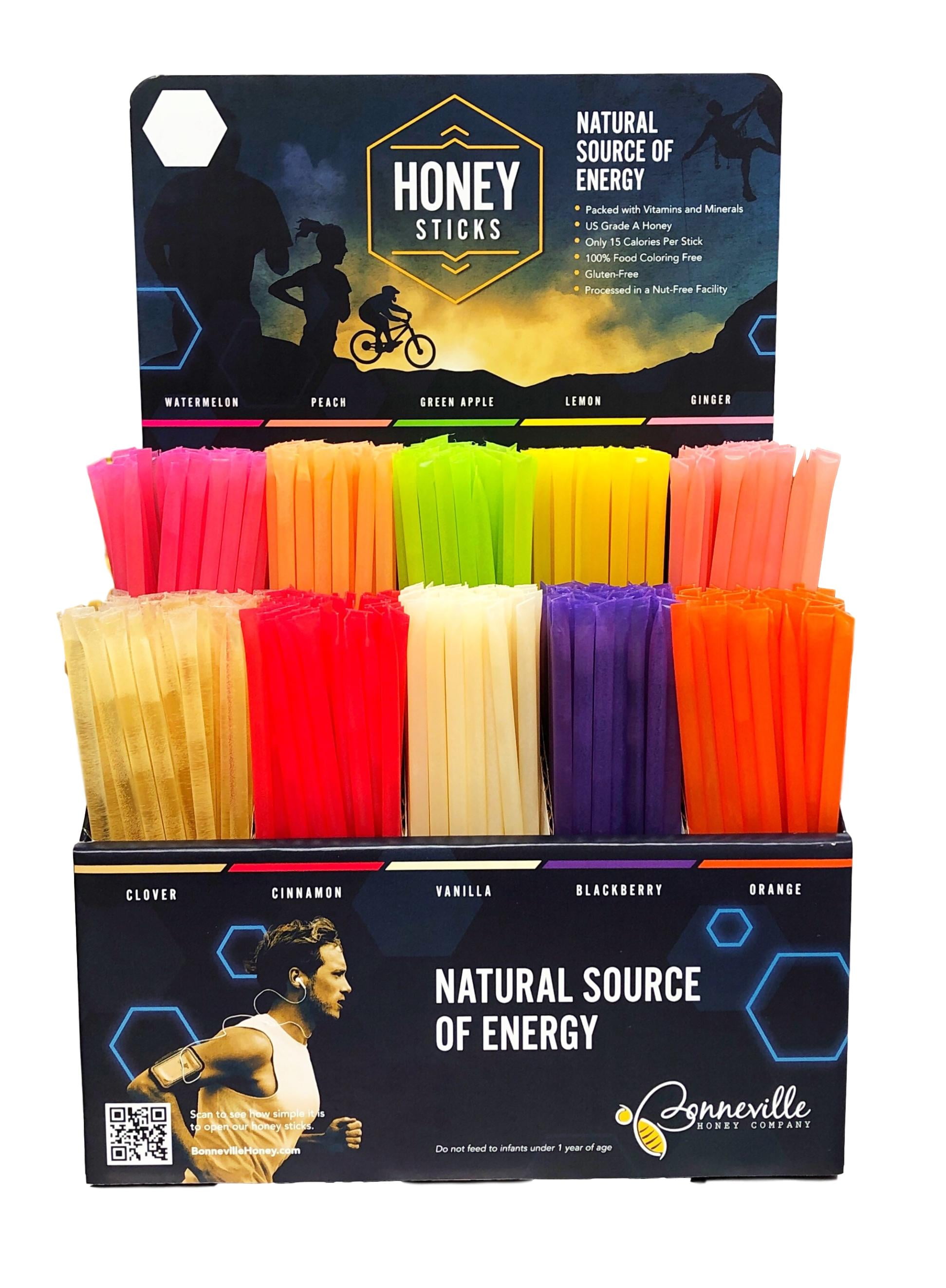 The Honey Jar - Sport Honey Stick Retail Display with 500 Assorted ...