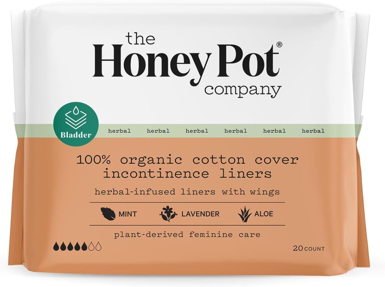 The Honey Pot Company Organic Cotton Herbal Incontinence Pantiliners ...