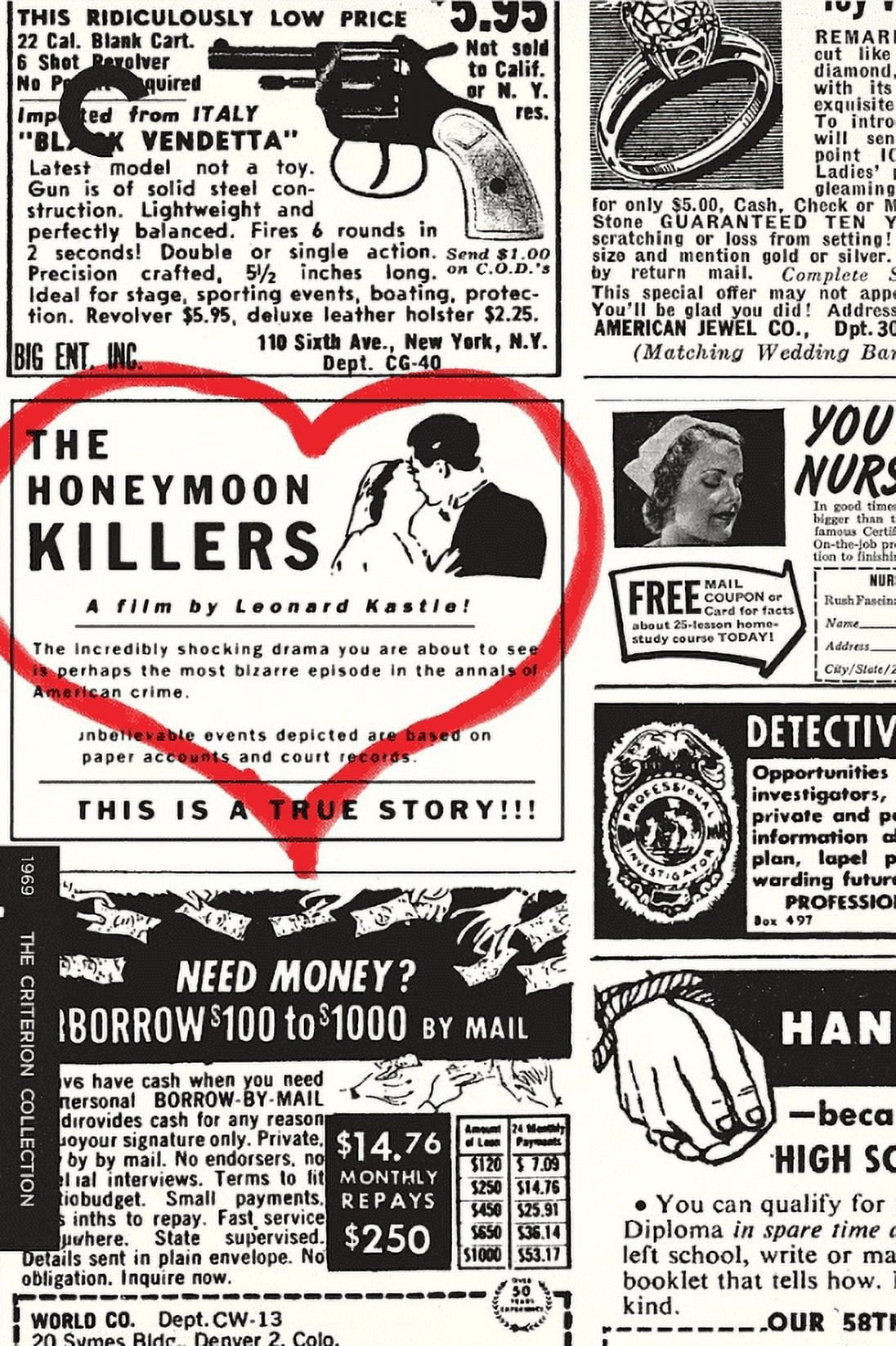 The Honeymoon Killers 1970 Movie Poster 24x36 True Crime Thriller ...