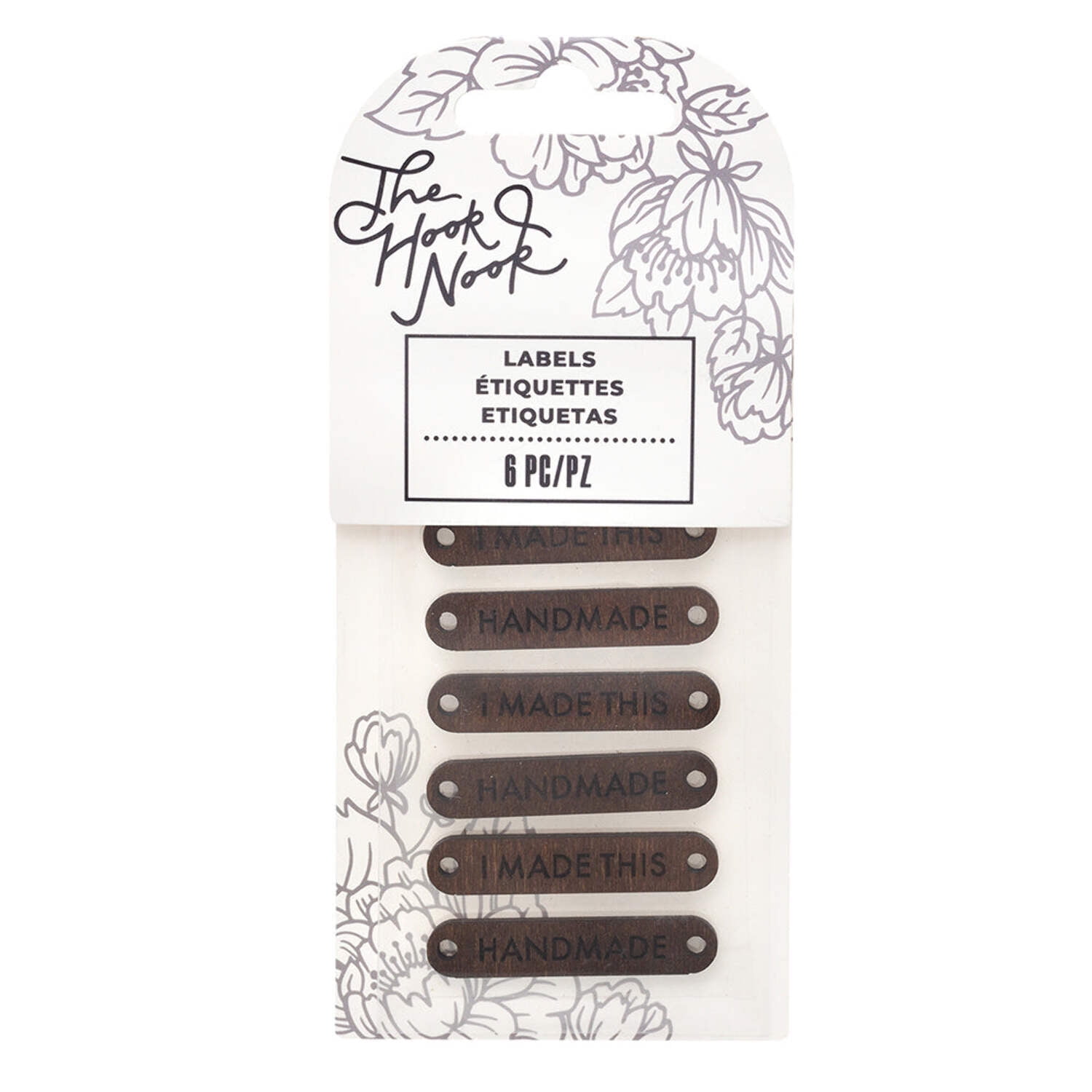 The Hook Nook Project Labels - Sew-On Wood Labels, Package of 6 ...