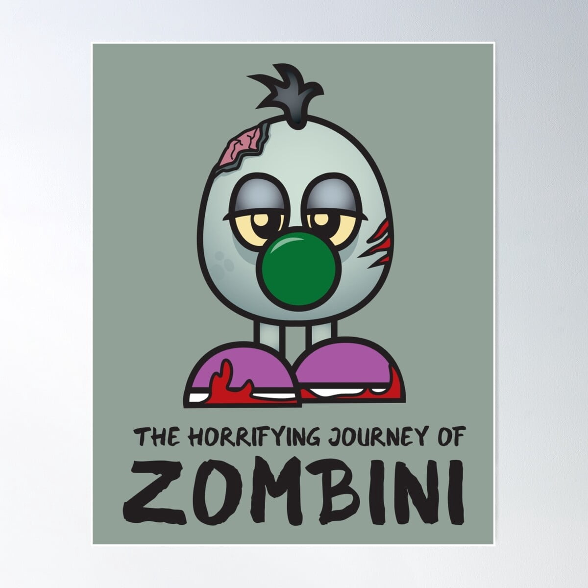 The Horrifying Journey Of Zombini Poster Wall Art, Modern Wall Decor ...