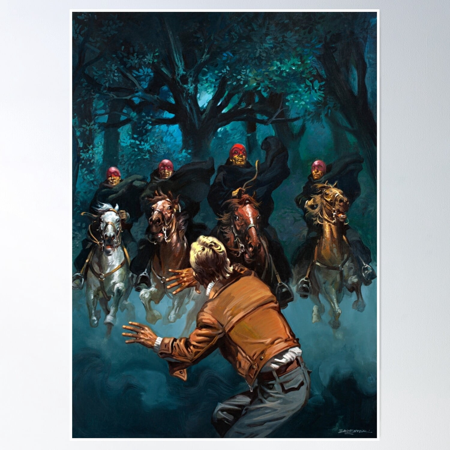 The Horror Riders. Poster Wall Art, Modern Wall Decor, 8x12 UNFRAMED ...
