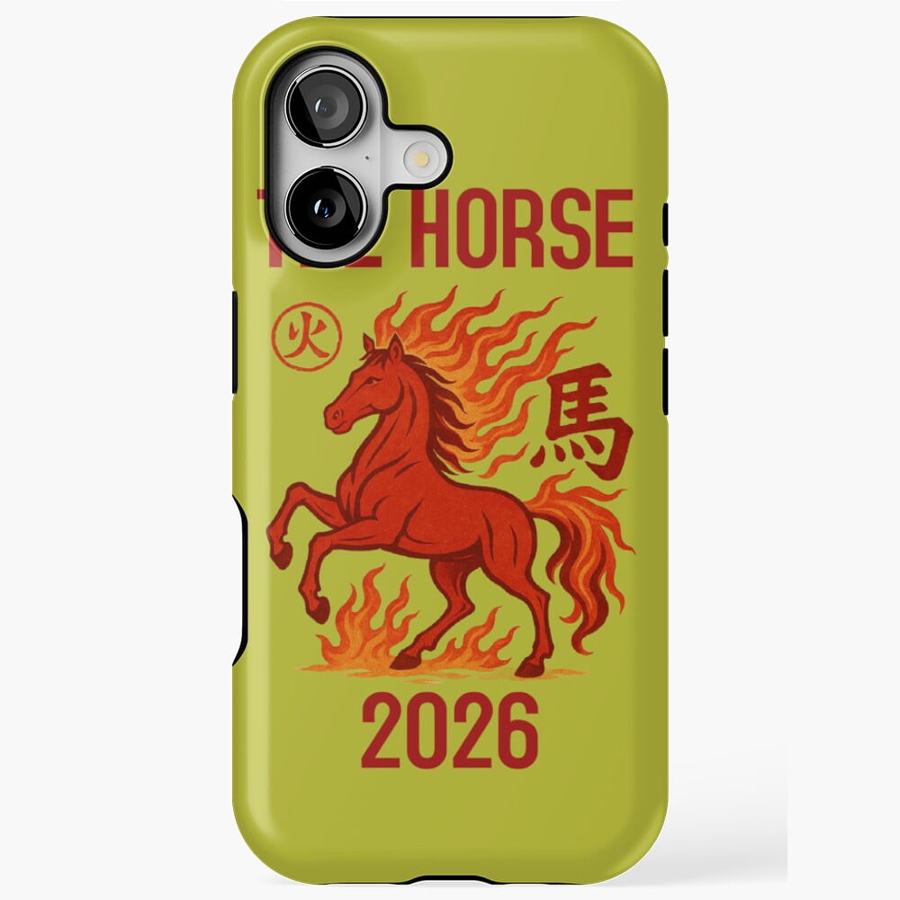 The Horse 2026 Chinese Zodiac Phone Case with iPhone 17 to 11 Pro Max ...