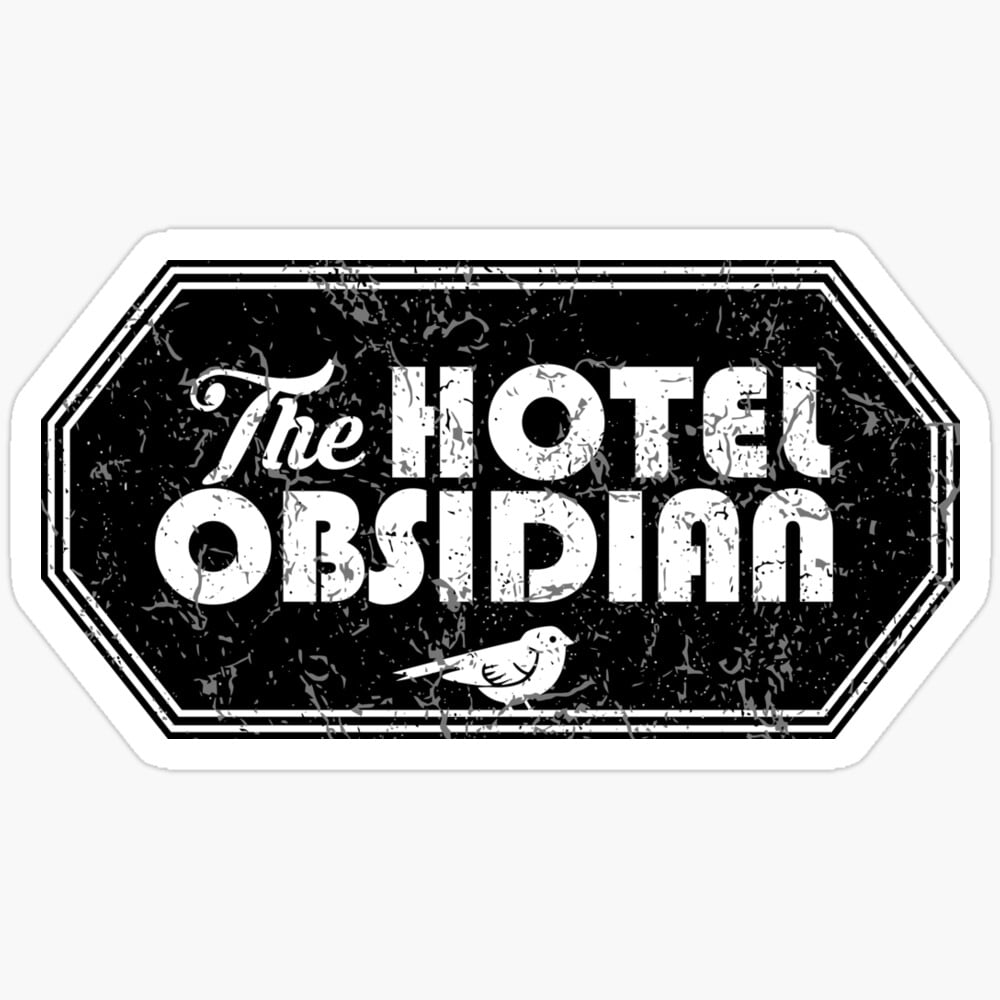 The Hotel Obsidian Suitcase Sticker Sticker Phone Decal Water Bottle ...