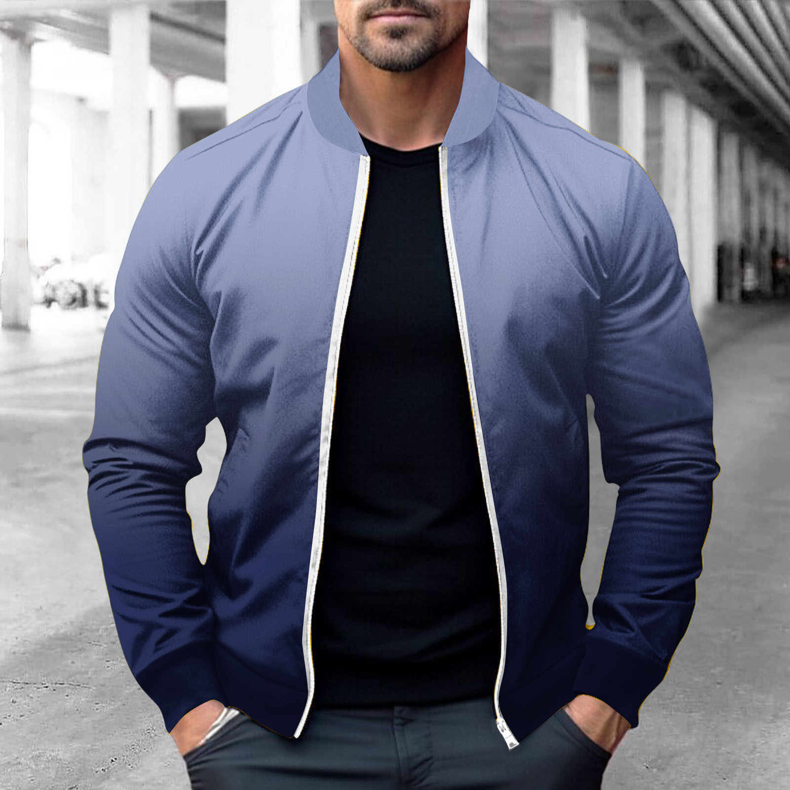 The Hottest Gifts Ofreoo Winter Coats for Men Thick Solid Color Collar ...