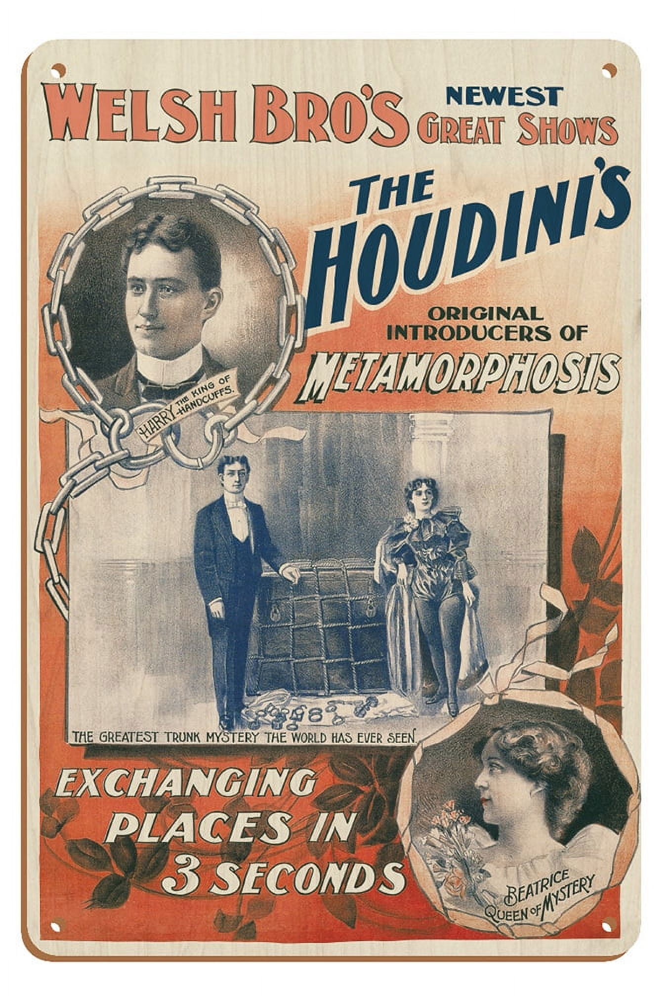 The Houdini’s - Harry and Beatrice Houdini - Welsh Brothers Circus ...