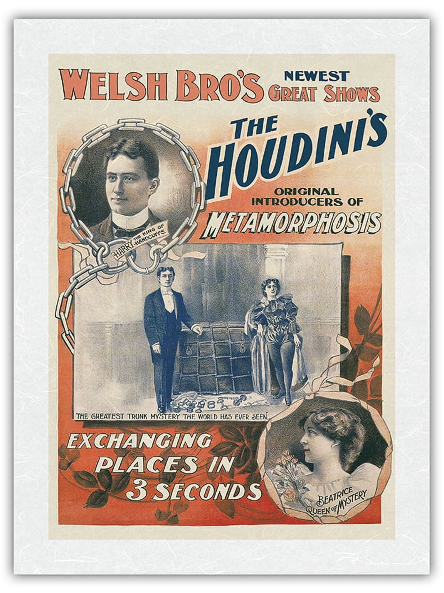 The Houdini’s - Harry and Beatrice Houdini - Welsh Brothers Circus ...
