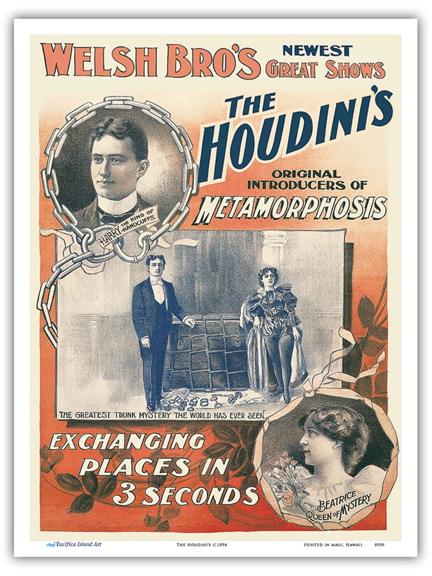 The Houdini’s - Harry and Beatrice Houdini - Welsh Brothers Circus ...