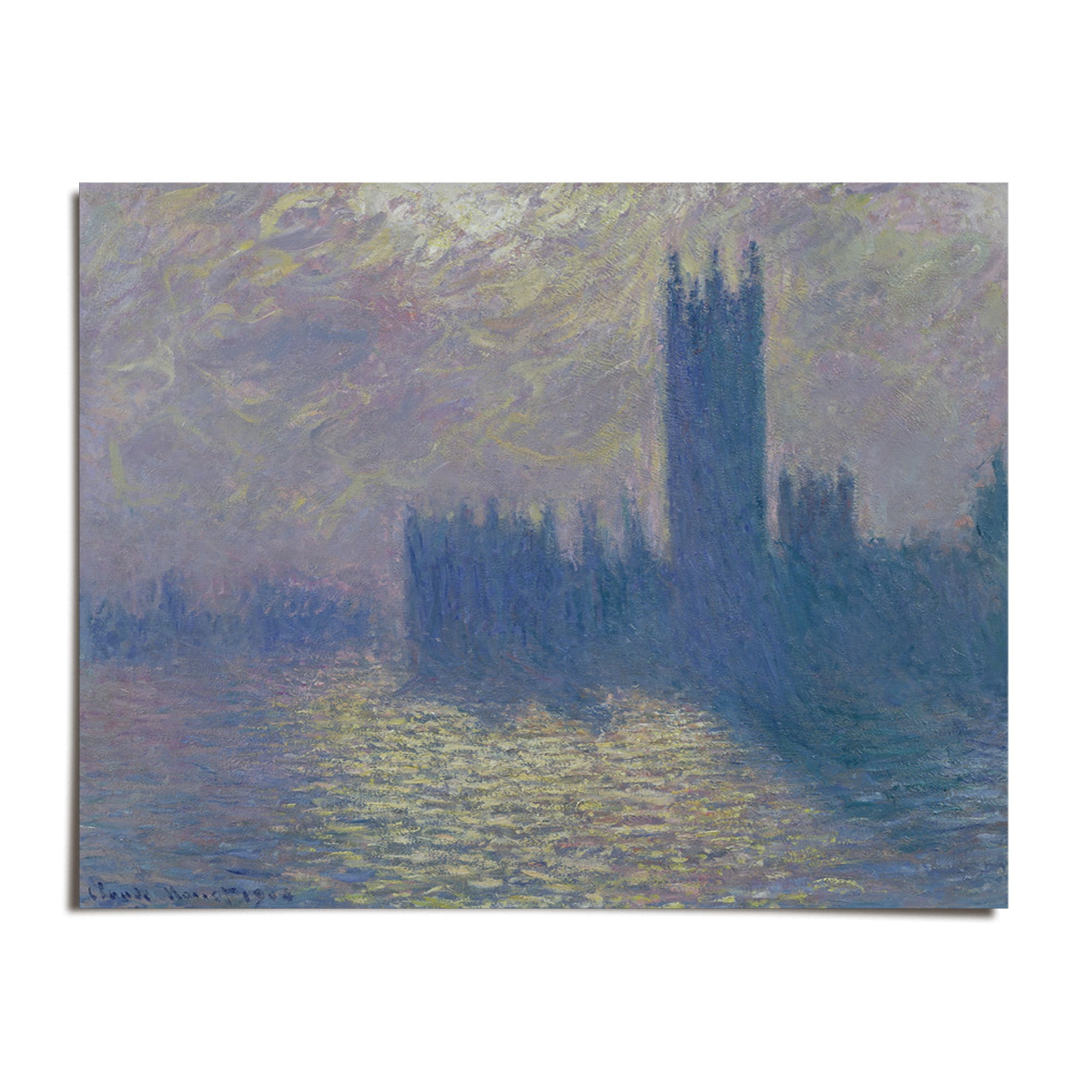 The Houses of Parliament Stormy Sky - Claude Monet - 8x10 - Wall Art ...