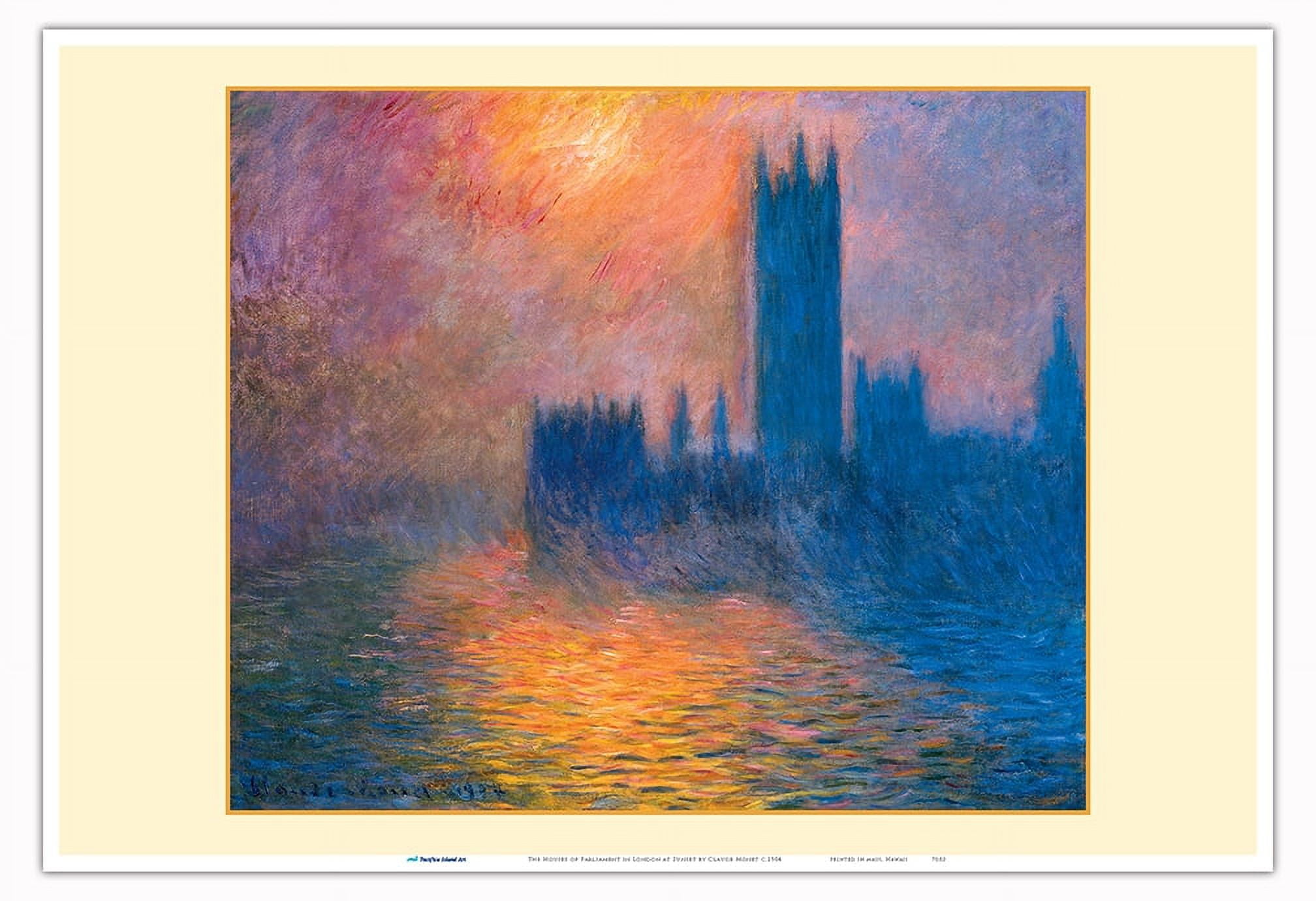 The Houses of Parliament in London at Sunset - From an Original Color ...