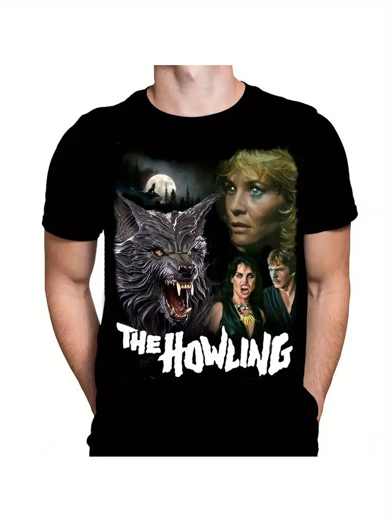The Howling" Horror Movie T-Shirt for Men - 100% Cotton, Werewolf ...