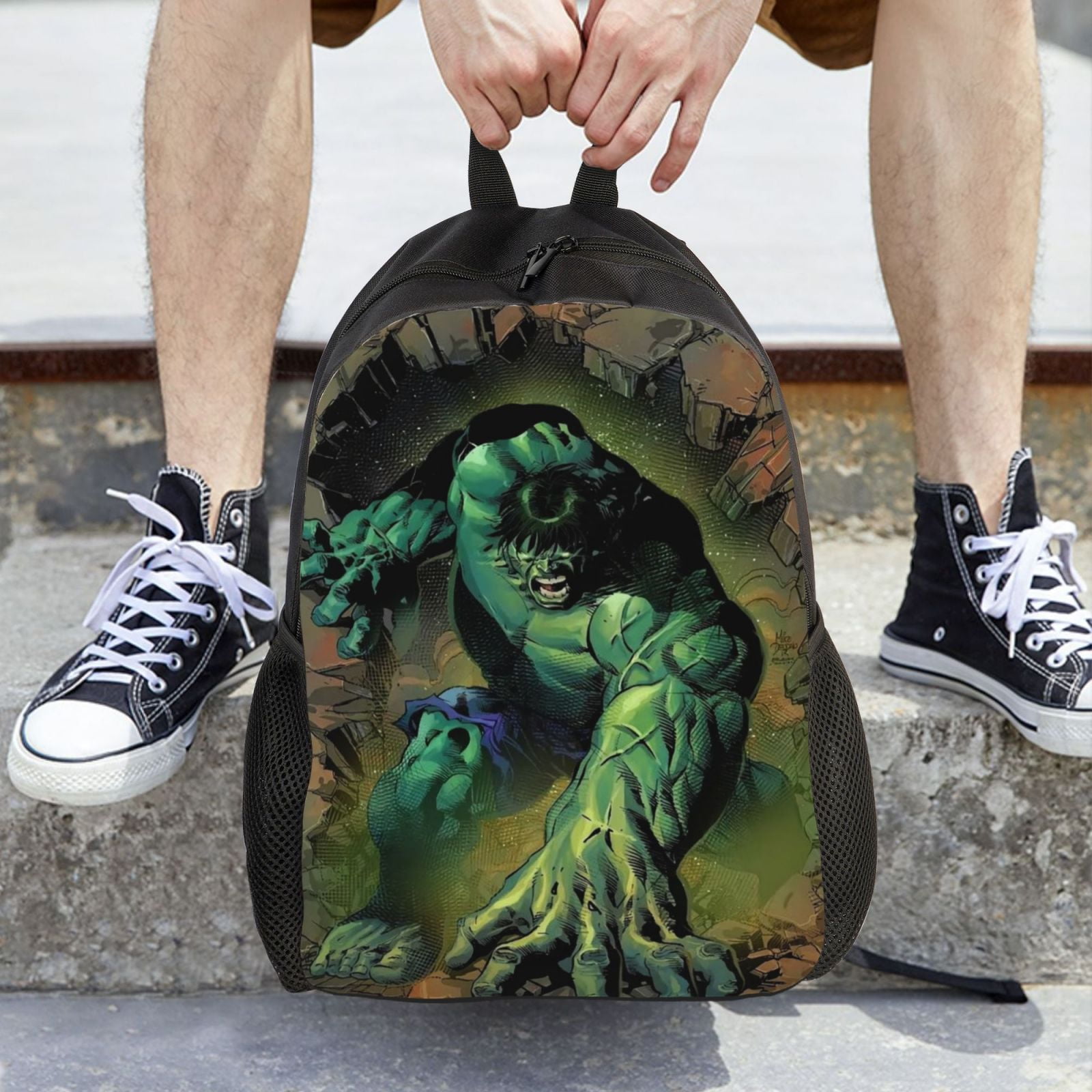 The Hulk Anime Backpack Travel Bag 3d Printing Casual Daypack ...