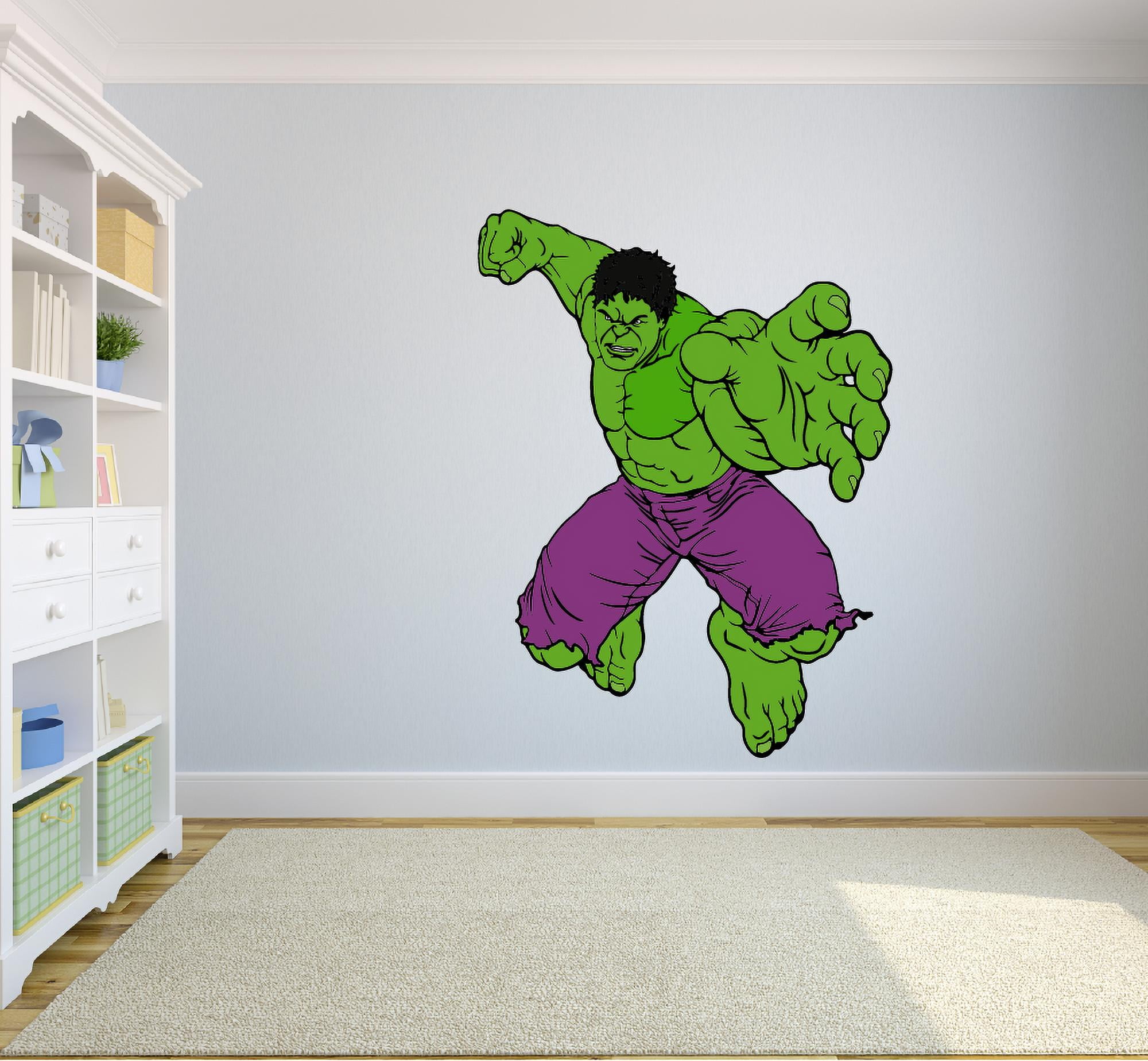 The Hulk The Avengers Cartoon Character Wall Decal Vinyl Sticker Art ...
