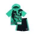 The Hulk Boys Hooded Cosplay Tee and Shorts, 2 Piece Outfit Set, Sizes ...