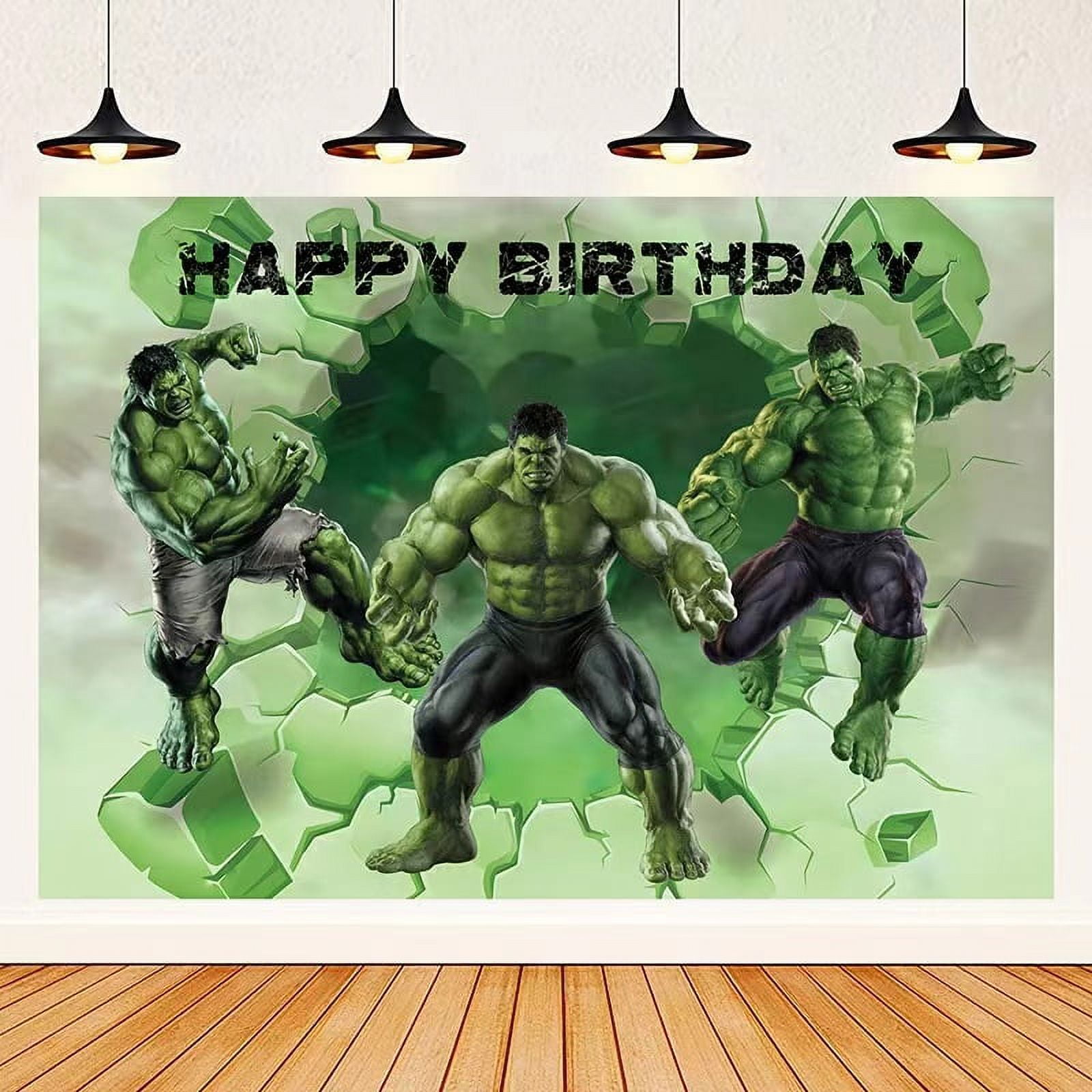 The Hulk Cartoon Theme Birthday Flag Background Banner Children's Party ...
