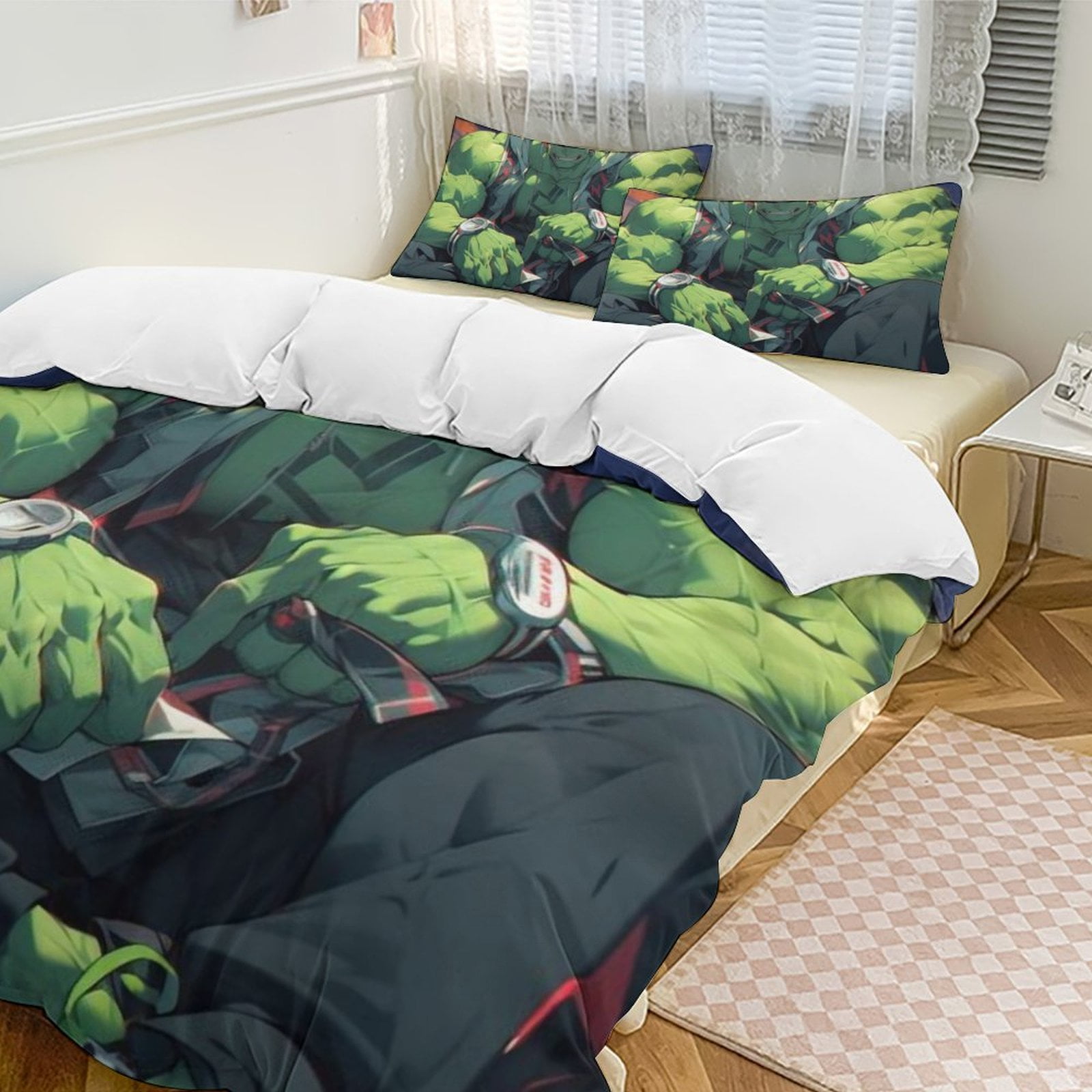 The Hulk Family Bed 3 Piece Set, Personalized Bedding Decor for Kids ...