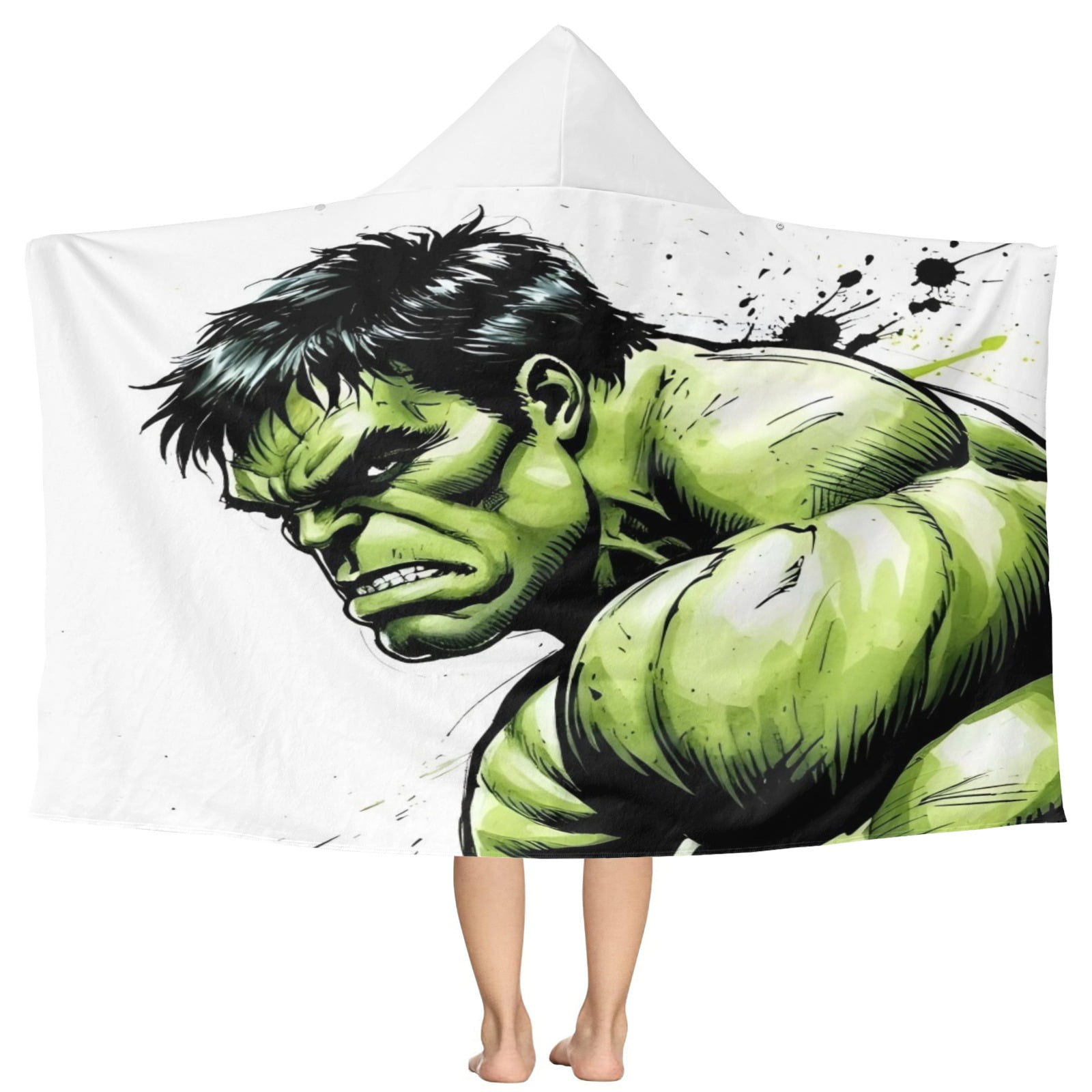 The Hulk Pattern Beach Poncho - Microfiber - Towel - Kids Lightweight ...