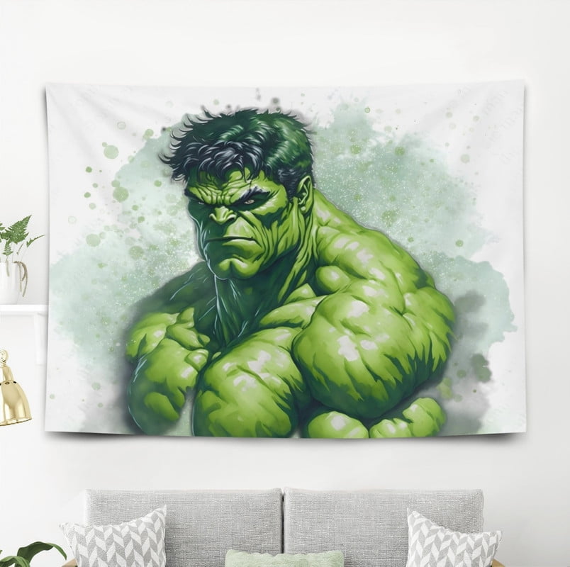 The Hulk Pattern Wall Hanging 50*60 Inches High-Quality Peach Skin ...