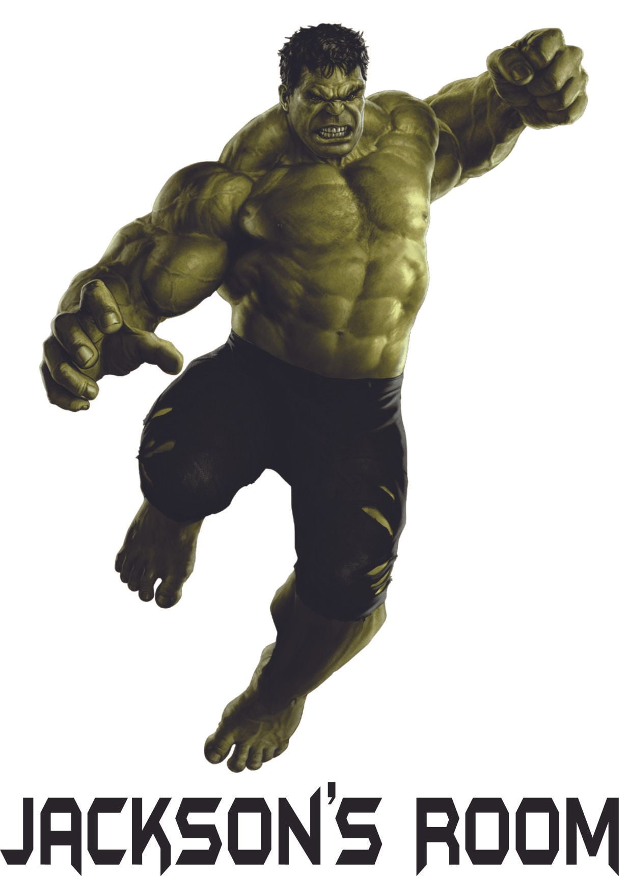 The Hulk Smash Hero Cartoon Customized Wall Decal - Custom Vinyl Wall ...