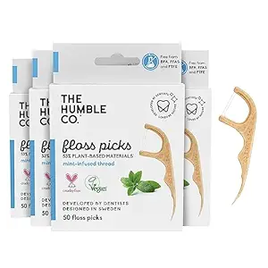 The Humble Co. Floss Picks (200 Count) â€“ Plant Based Dental Floss ...