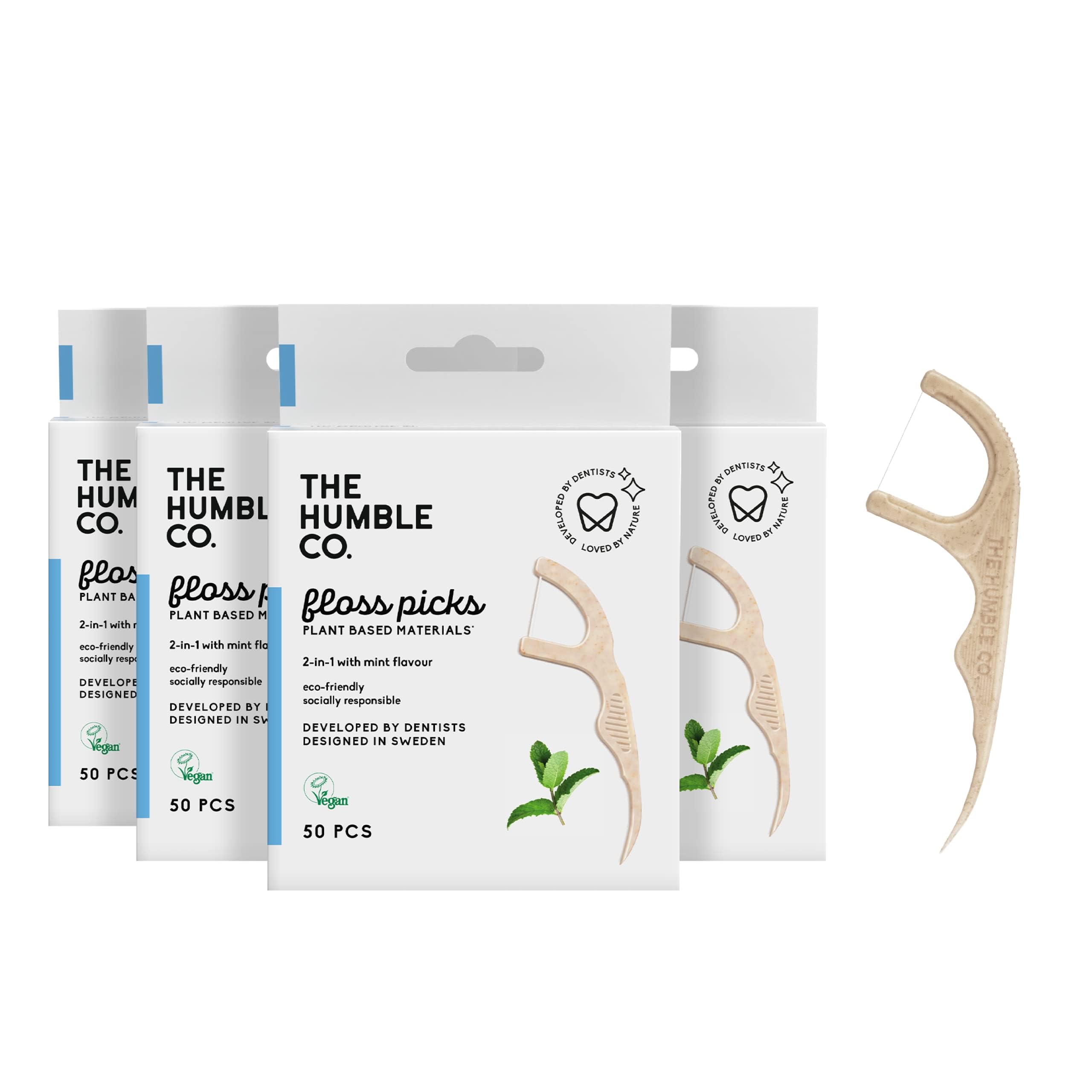 The Humble Co. Floss YPF5 Picks (200 Count) - Plant Based Dental Floss ...