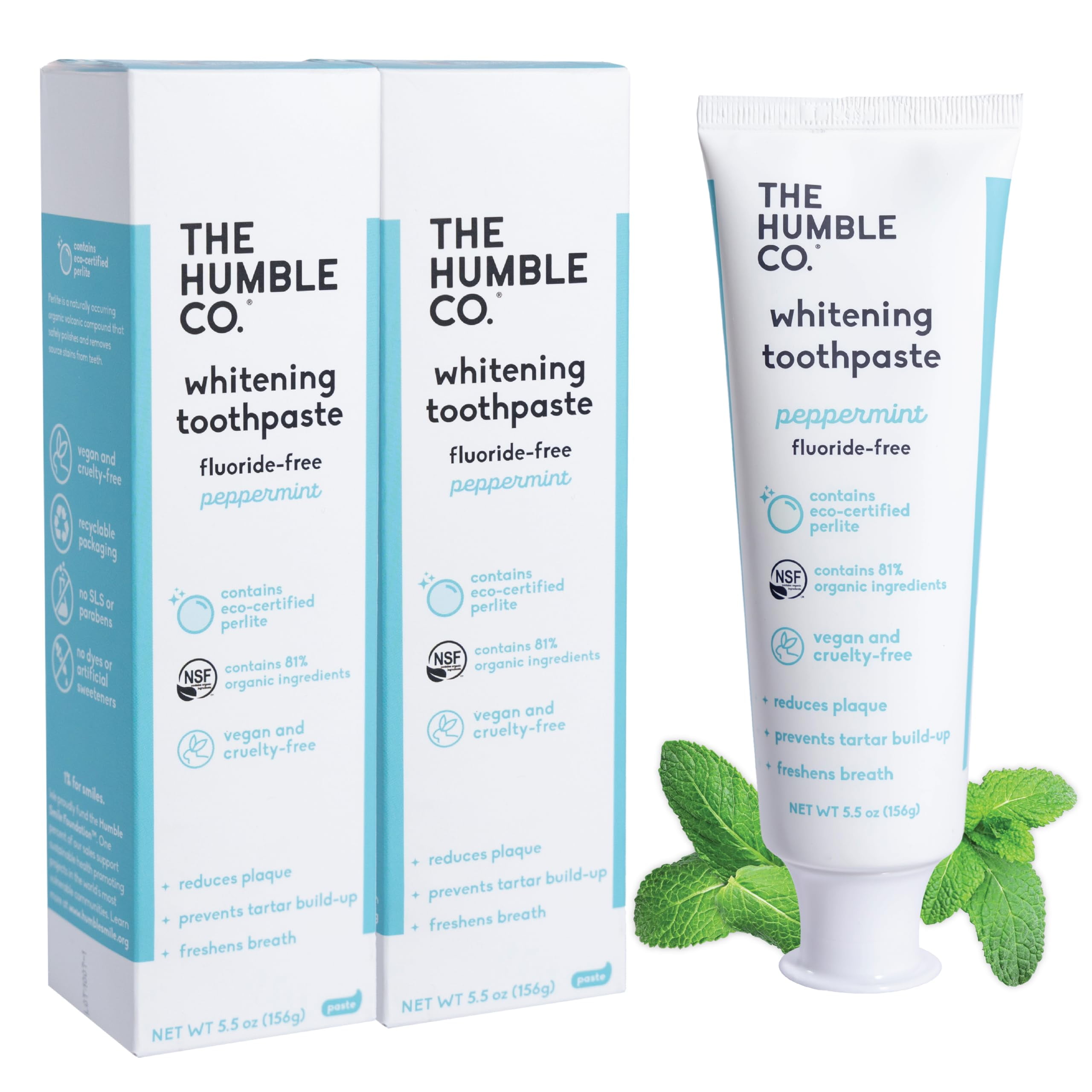 The Humble Co. Natural STF9 Whitening Toothpaste - Natural Peppermint ...