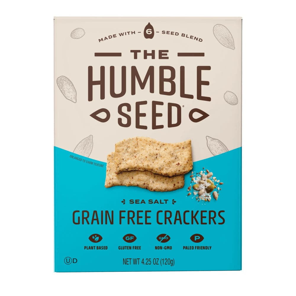 The Humble Seed, Grain & Gluten Free Crackers, Sea Salt, 4.25 oz (Pack ...