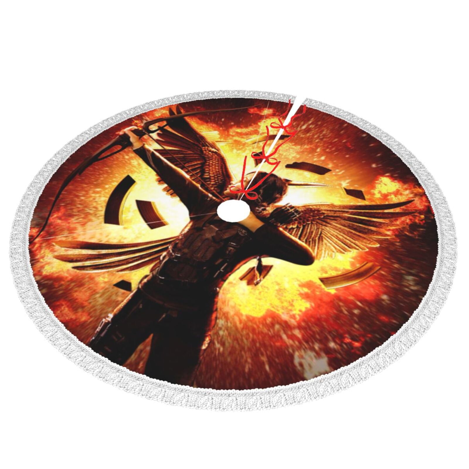 The Hunger Games Christmas Tree Skirt with Tassel Thickened Xmas Tree ...