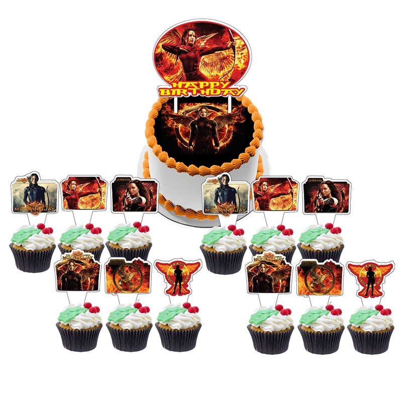 The Hunger Games Cupcake Set Cake Topper Party Supplies Decoration ...