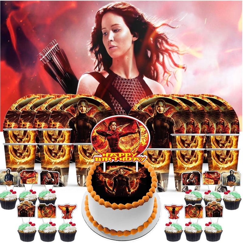The Hunger Games Decor Backdrop Plates Birthday Cups Party Supplies ...