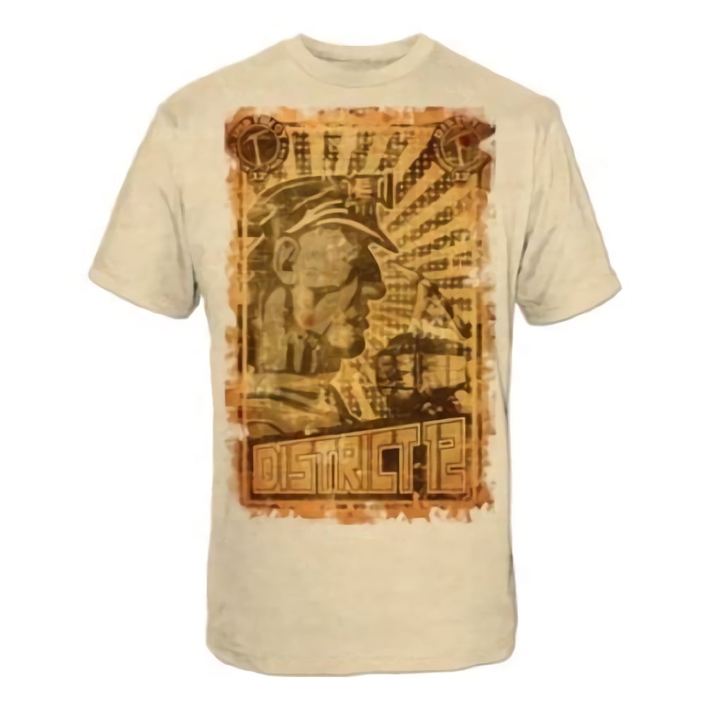 The Hunger Games District 12 Poster Adult T-Shirt In Natural | S ...