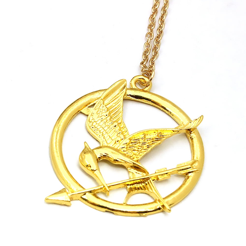 The Hunger Games Necklace Inspired Mockingjay Necklace Gold - Walmart.com
