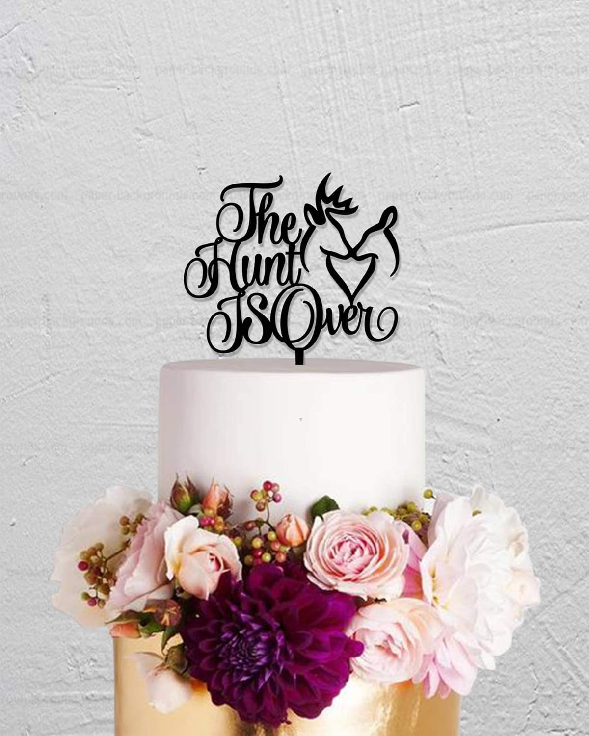 The Hunt Is Over Cake Topper,Wedding Cake Topper,Custom Cake Topper ...