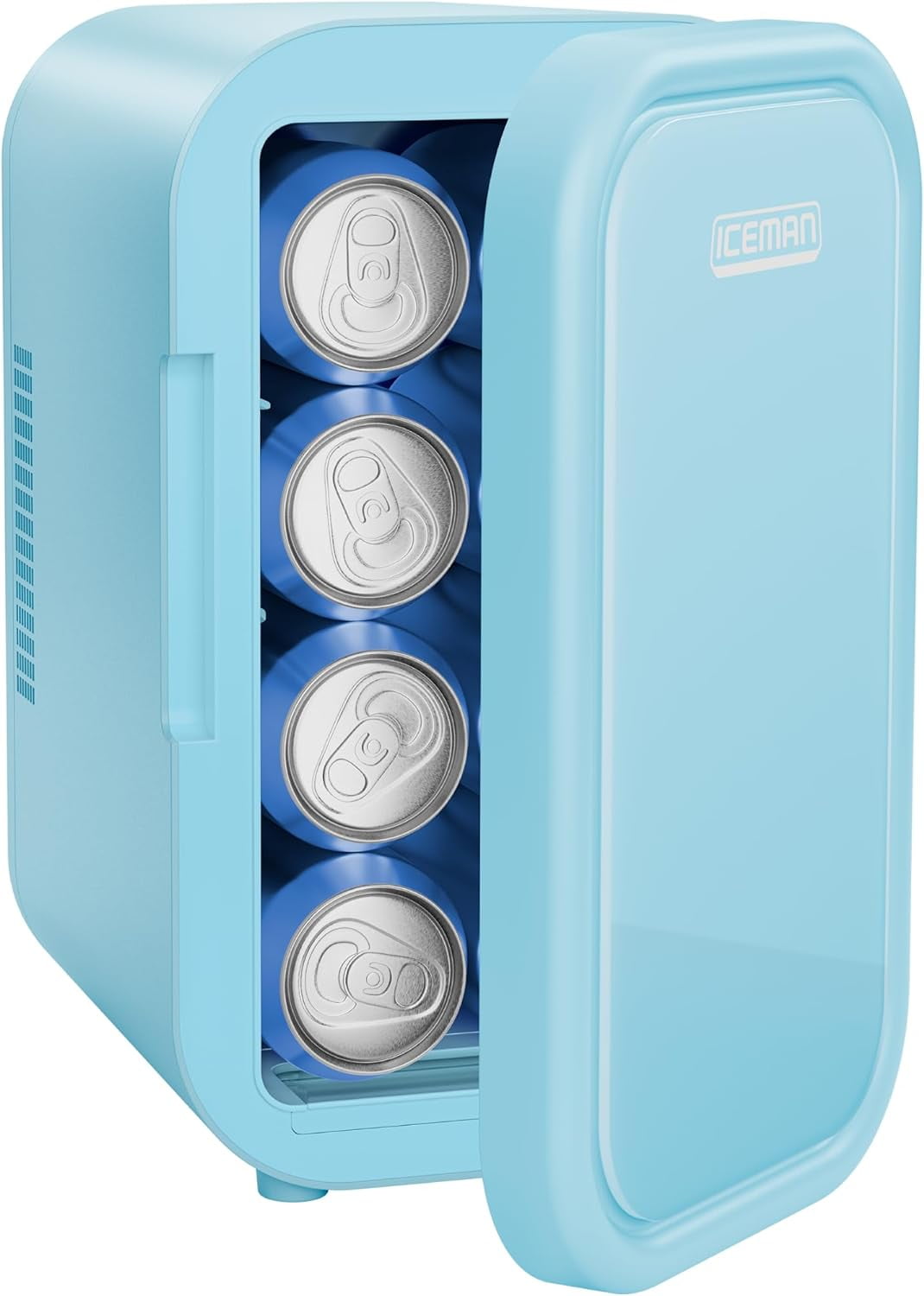 The Iceman Small Refrigerator, Personal Mini Fridge, Blue, 5-Liter ...