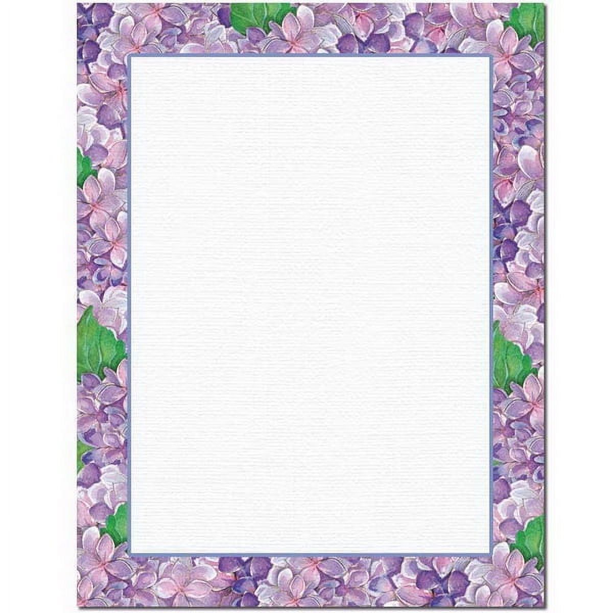 Purple Hydrangeas Letterhead Sheets - 8.5" x 11" - 25 Sheets (olh92825 ...