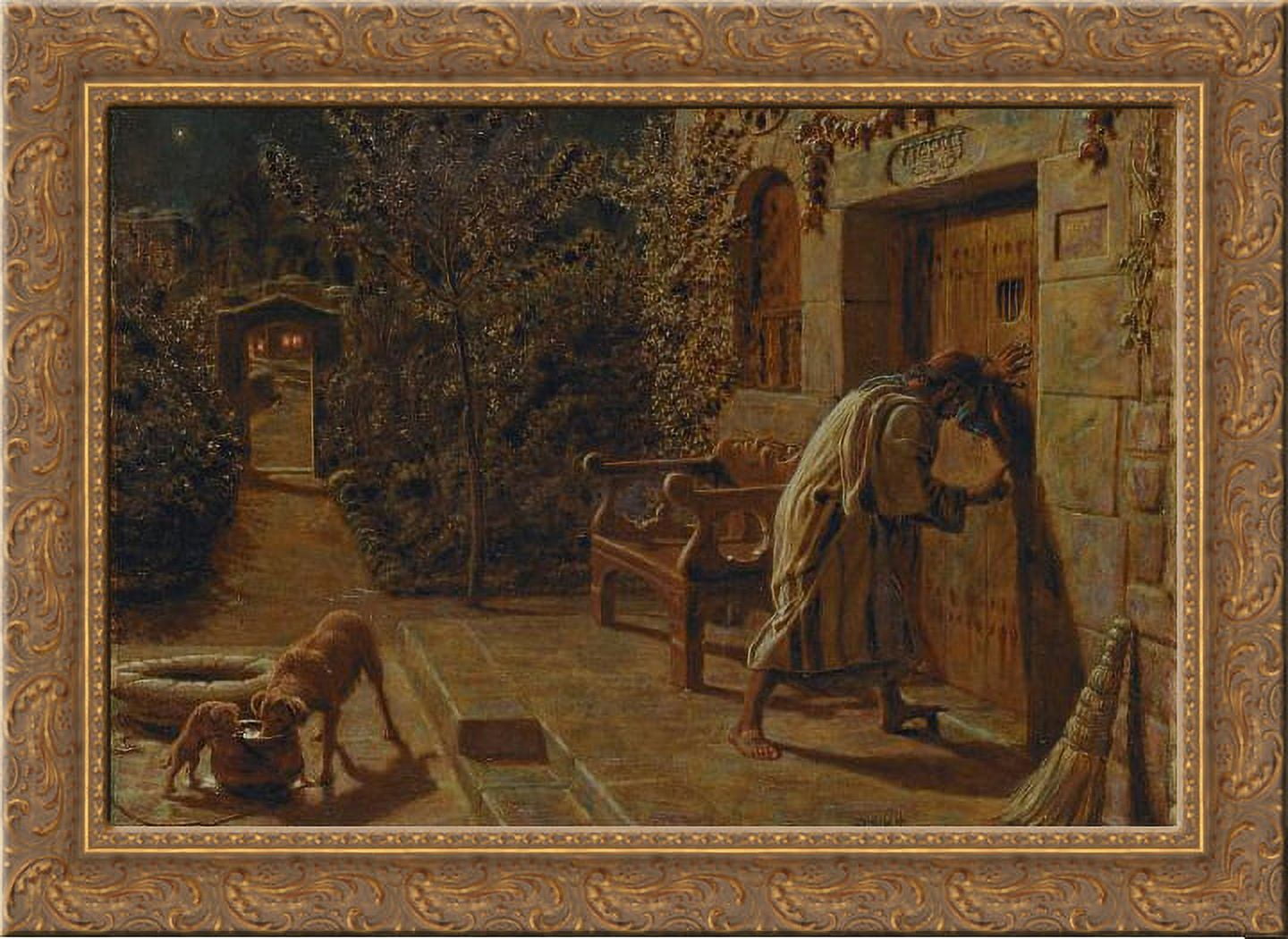 The Importunate Neighbour 24x18 Gold Ornate Wood Framed Canvas Art by ...