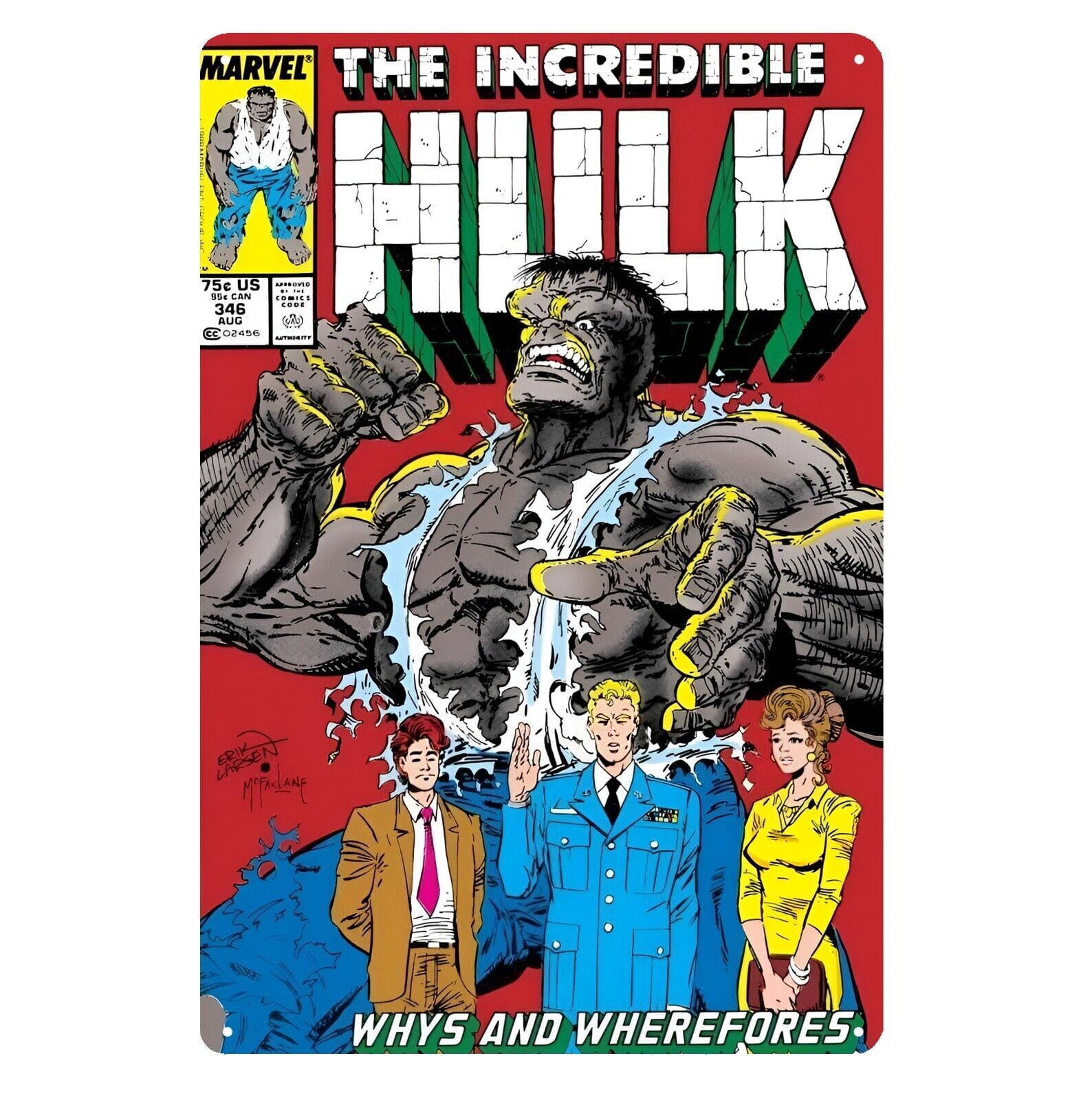 The Incredible Hulk Comic Book Cover Collectable Metal Poster -20x30cm ...