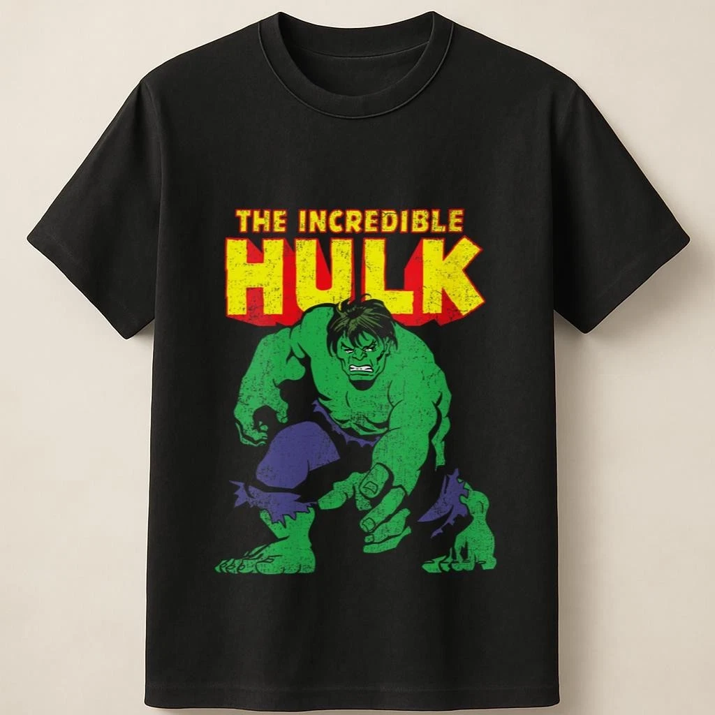The Incredible Hulk Comic Hero Bold Graphic Design Unisex T Shirt ...