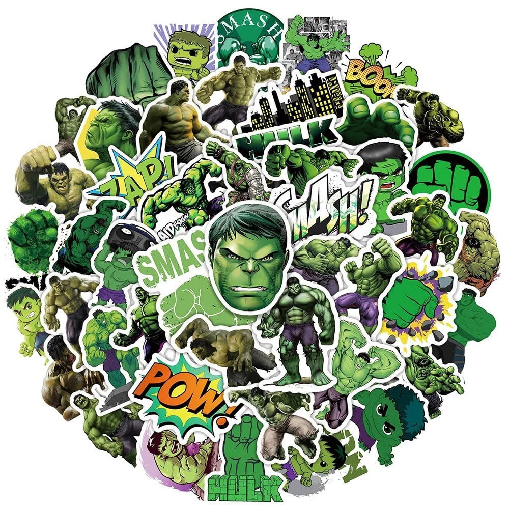 The Incredible Hulk Themed Set of 50 Assorted Stickers Decal Set ...