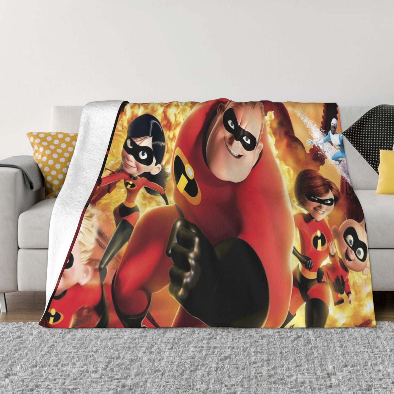 The Incredibles Fleece Throw Blanket For Couch Or Bed - Plush Cozy ...
