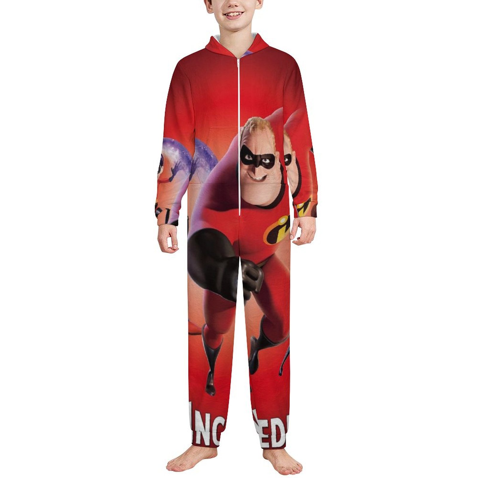 The Incredibles Kids Pajamas One Piece Hooded Union Suit Onesie PJs ...