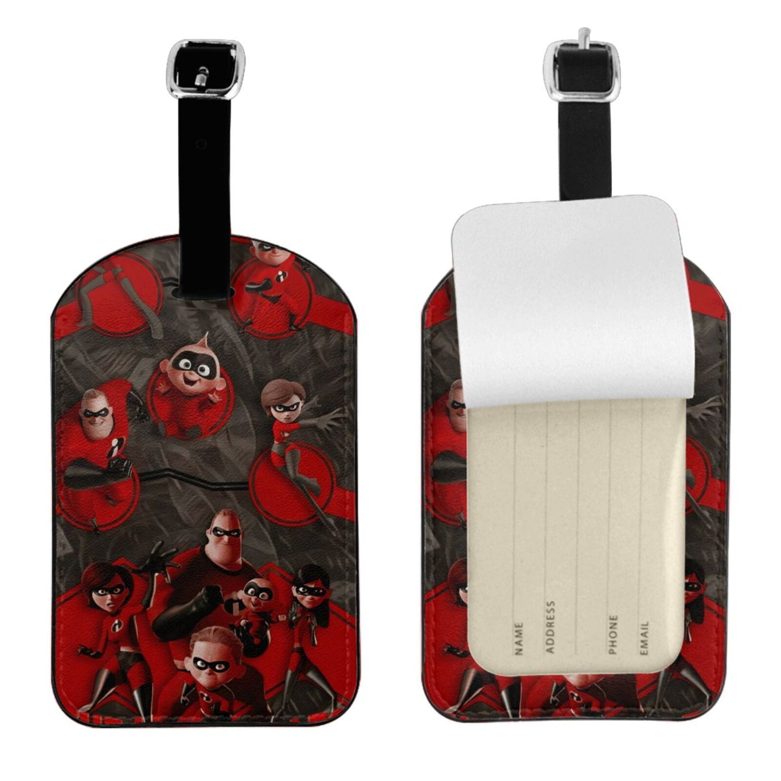 The Incredibles Leather luggage tags hang tags suitcases office work ...