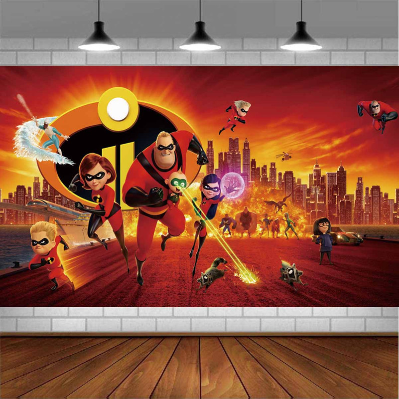 The Incredibles Taspestry Wall Decor Birthday Banner Backdrop ...