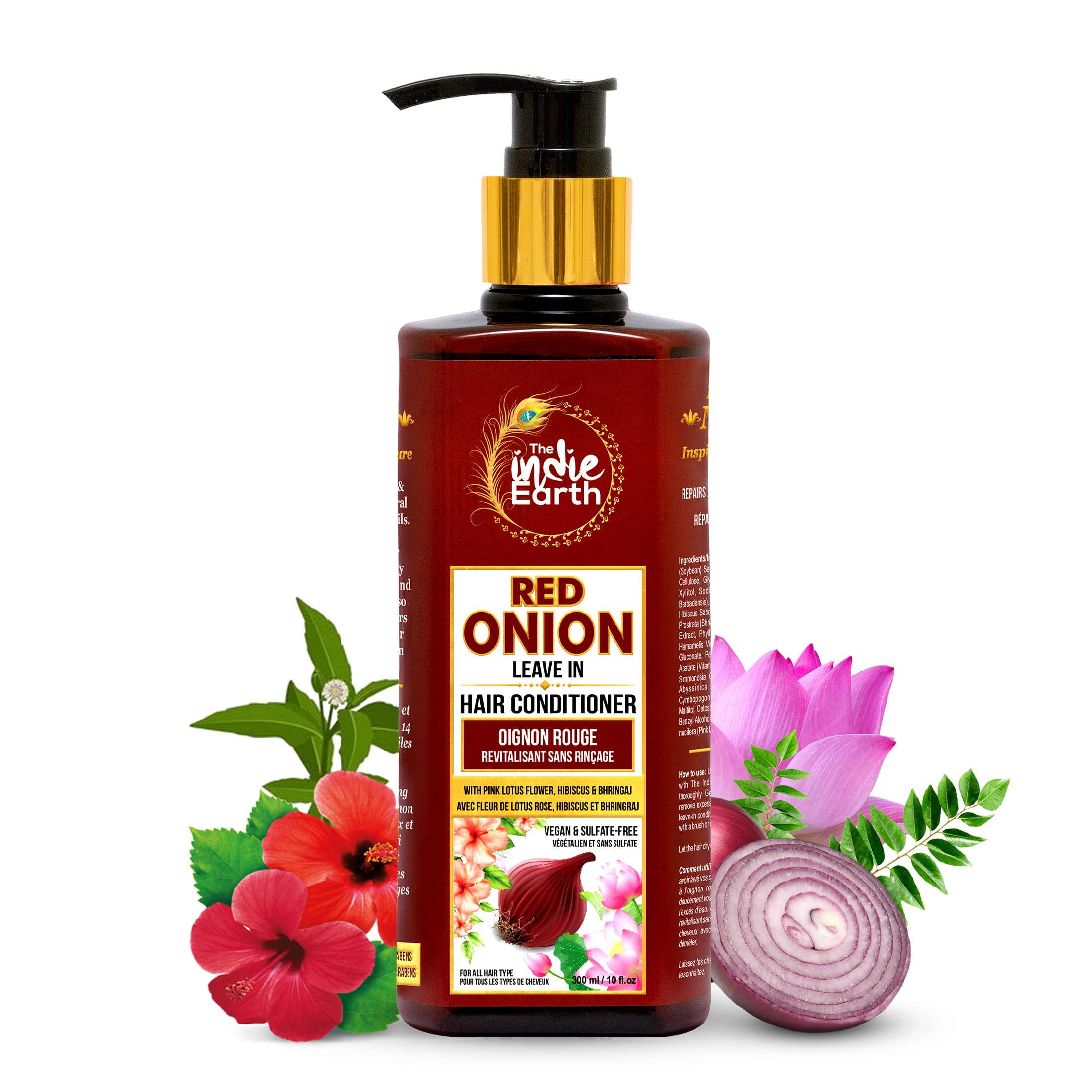 The Indie Earth Red Onion Leave-in Hair Conditioner with Pink Lotus ...